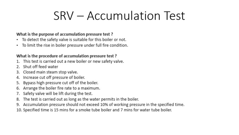 SRV - Accumulation Test | PDF
