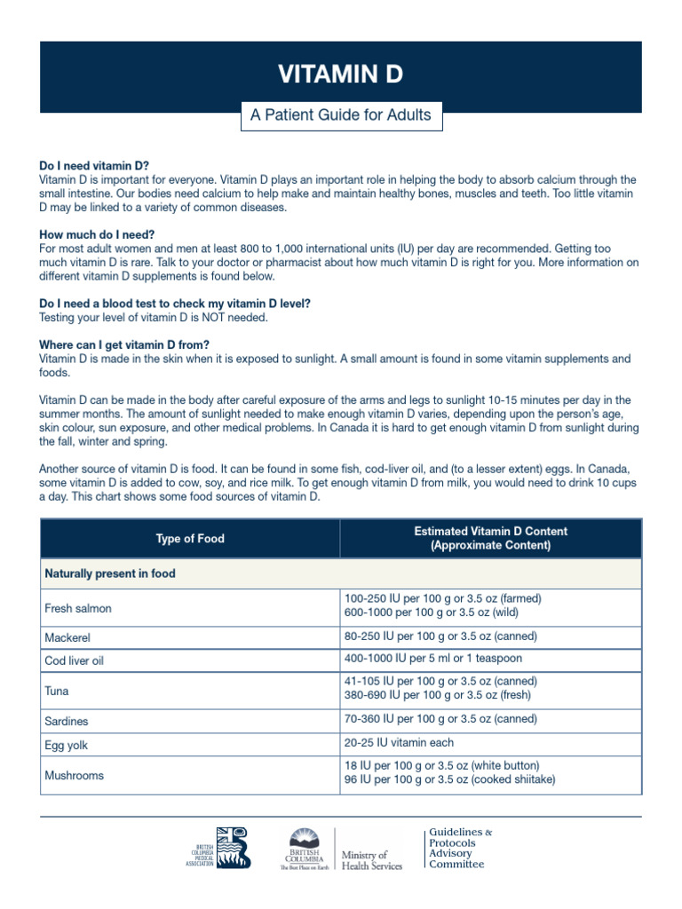 Vitamind Patient Guide | PDF | Vitamin D | Vitamin