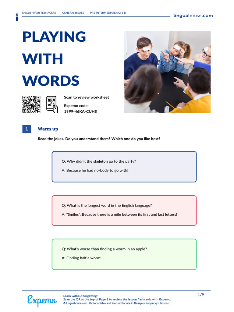 Playing With Words British English Student | PDF | English Language | Verb