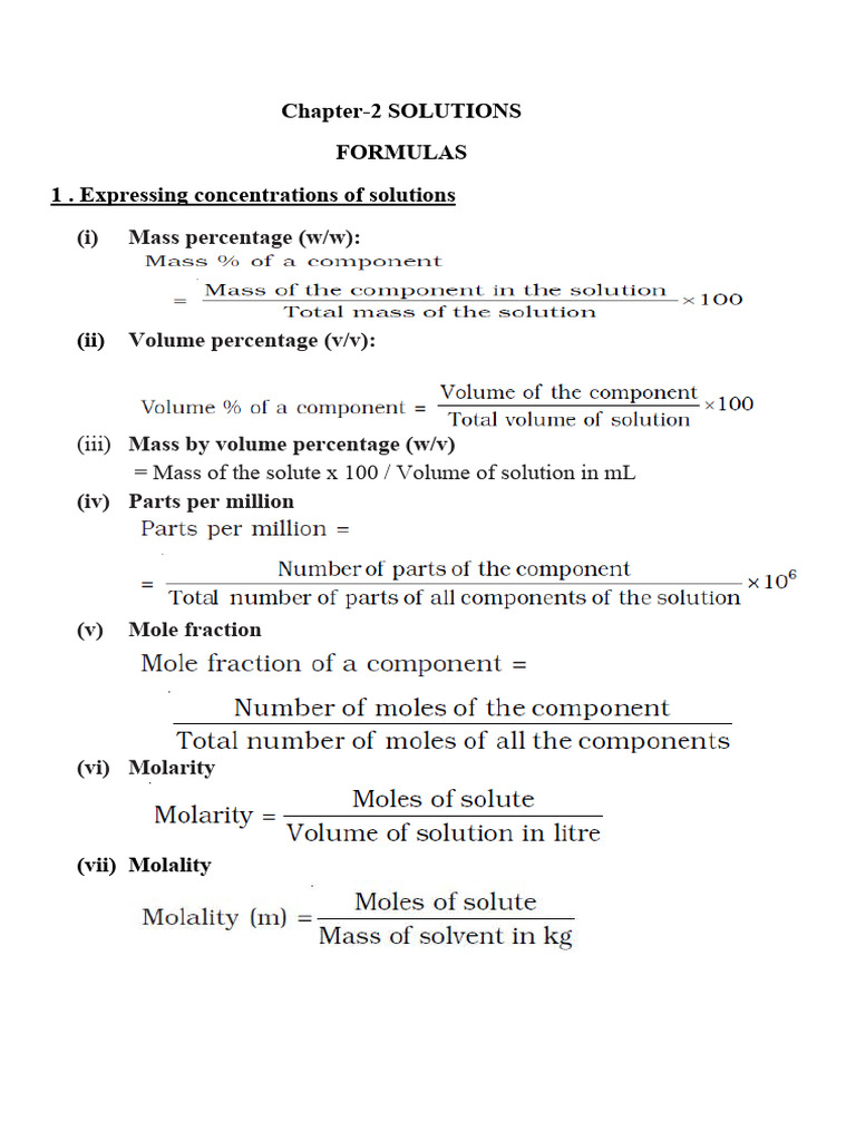 Chapter 2 - SOLUTIONS - Formulas | PDF