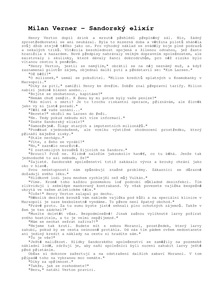 Verner Sandorsky Elixir | PDF