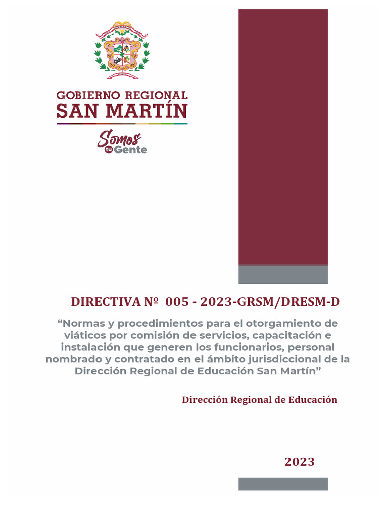 Directiva 005 | PDF | Presupuesto | Gobierno