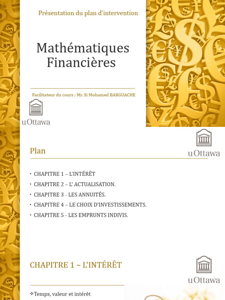 Mathématiques Financières Simplifiées | PDF