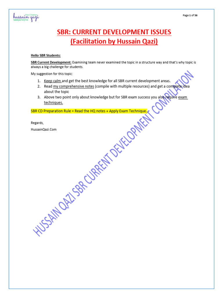 SBR Current Development | PDF | Fair Value | Historical Cost