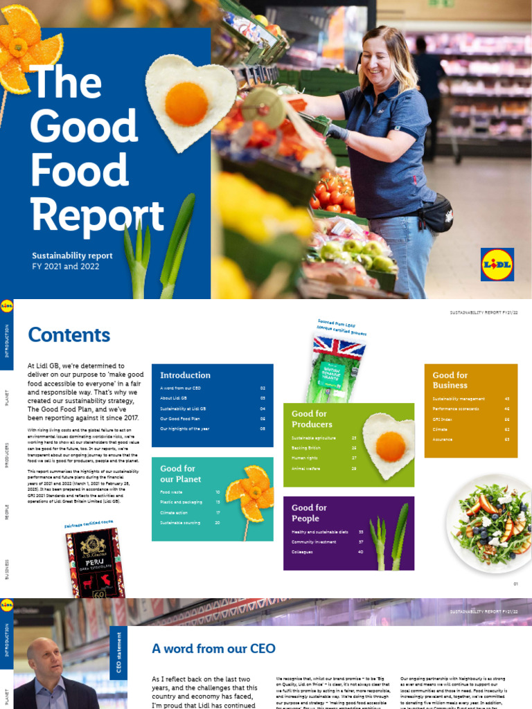 LIDL GB Sustainability Report FY21-22 | PDF | Sustainability | Climate ...