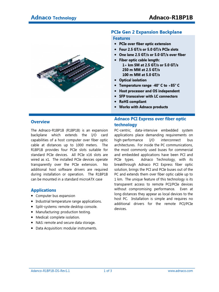 Adnaco R1BP1B DS Rev1.1 Ia | PDF | Computer Science | Electronics