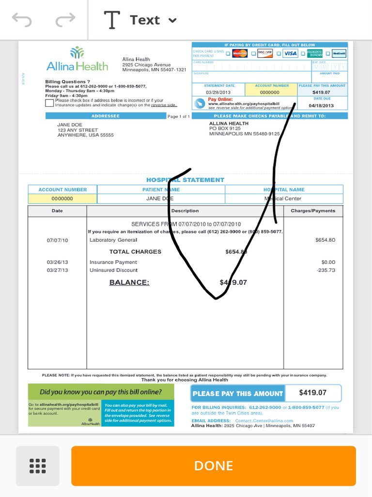 PDFfiller - Hospital Bill Format PDF | PDF