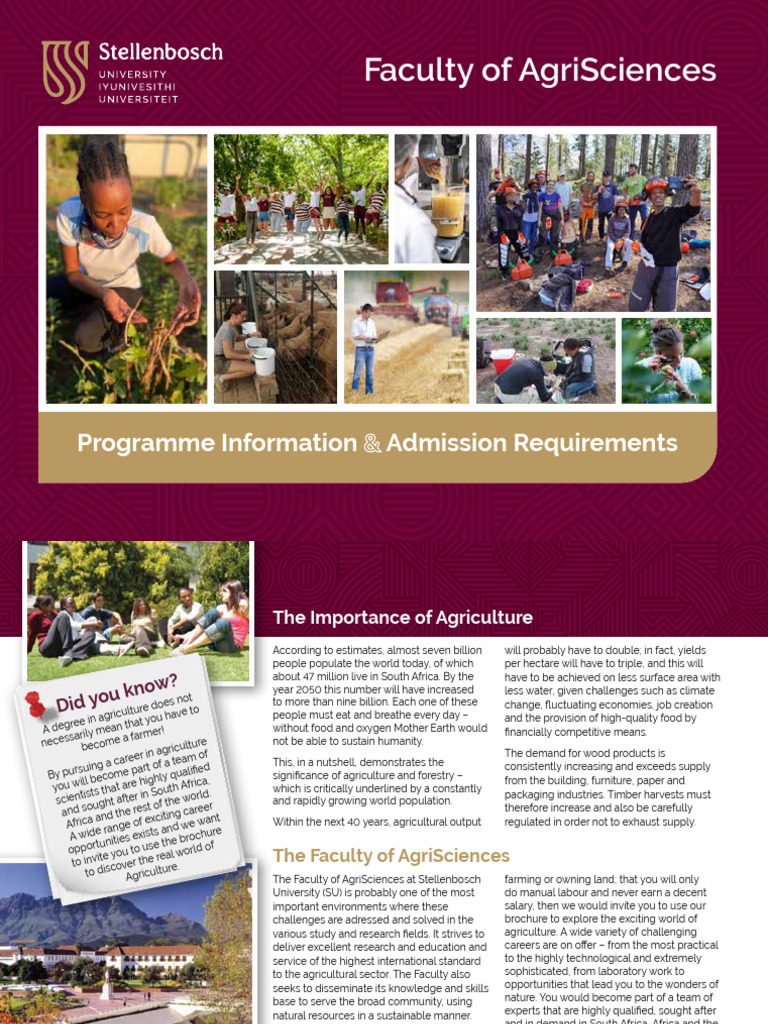 AgriSciences Brochure | PDF | Agriculture | Agronomy