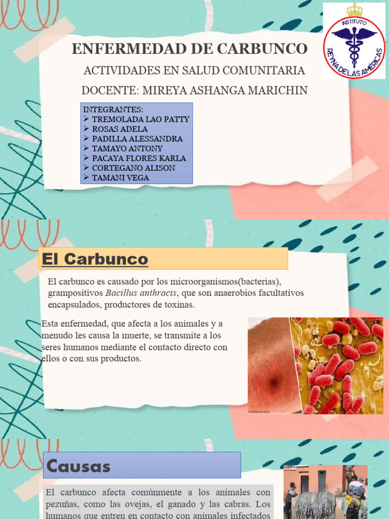 Enfermedad de Carbunco | Descargar gratis PDF | Ántrax | Enfermedades y ...