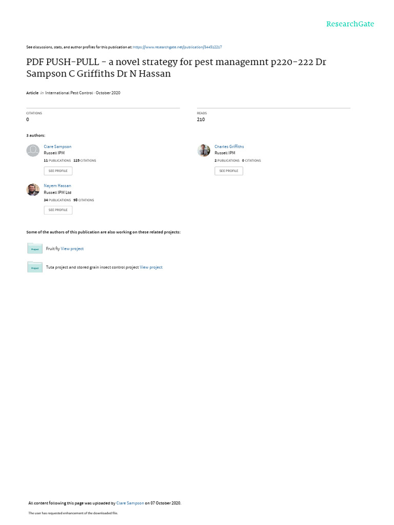 Article Push Pull | PDF | Pest Control | Pest (Organism)