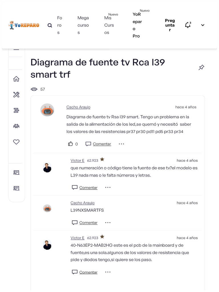 Diagrama de Fuente TV Rca l39 Smart | PDF | Ingenieria Eléctrica ...