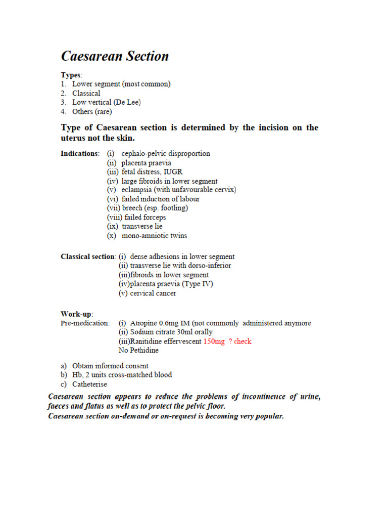 C Section | PDF | Caesarean Section | Childbirth