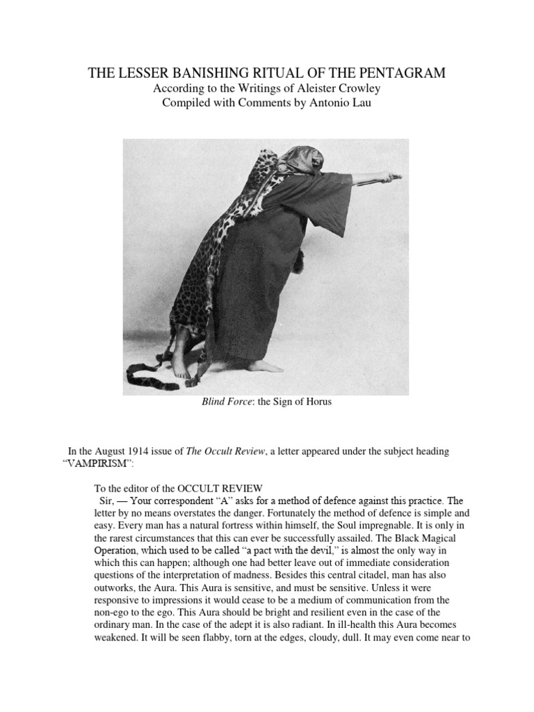 The Lesser Banishing Ritual of The Pentagram | PDF | Ceremonial Magic ...
