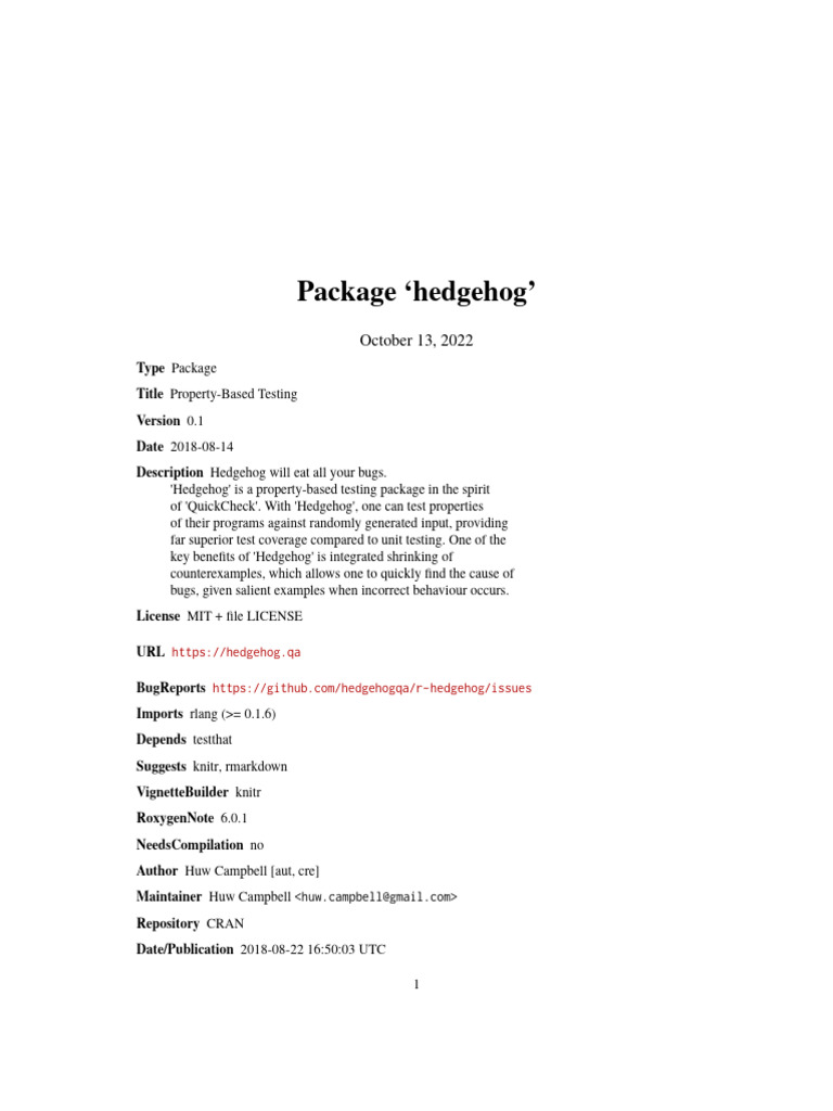 Hedgehog | PDF | Sequence | Parameter (Computer Programming)