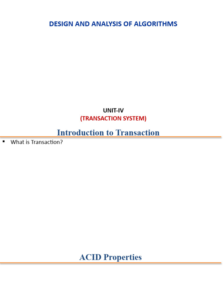Unit-IV & V-DBMS-2023 | PDF | Distributed Computing | Computational Problems