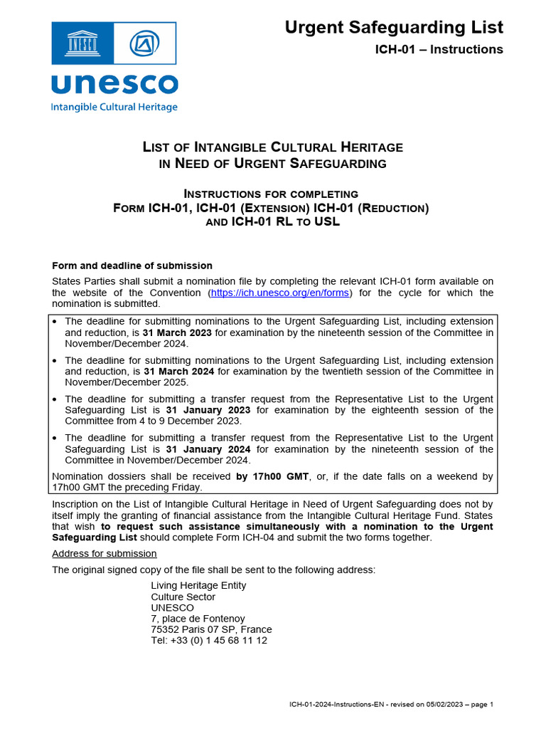 Urgent Safeguarding List Instructions | PDF | Video | Raw Image Format