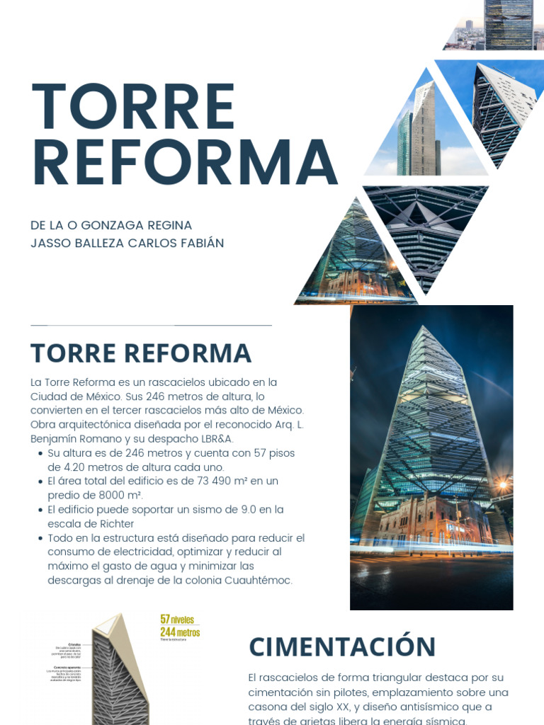 Torre Reforma: 246 m de Innovación Arquitectónica | PDF | Arte