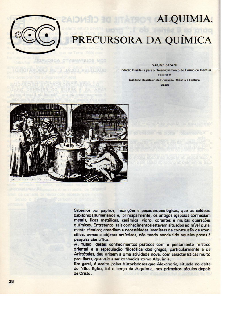Alquimia, Precursora Da Química (Artigo) Autor Nagib Chaib | PDF