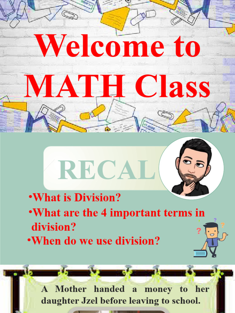 Welcome To MATH Class | PDF | Division (Mathematics)
