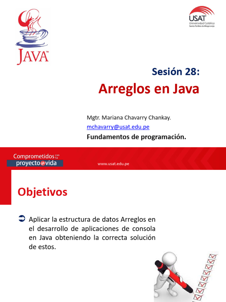 Sesion 28_Arreglos en Java | PDF | Desarrollo de software | Datos de ...