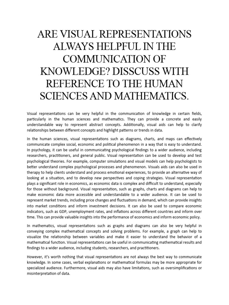 Visual Representation | PDF | Psychology | Data