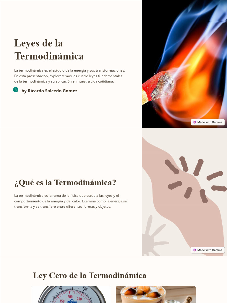 Leyes de La Termodinamica | PDF | Termodinámica | Temperatura