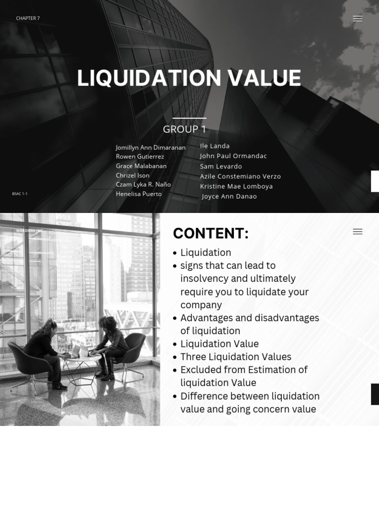 Liquidation-Value | PDF | Liquidation | Insolvency