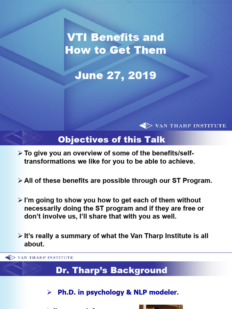 VTI Benefits | PDF | Investing | Breathing