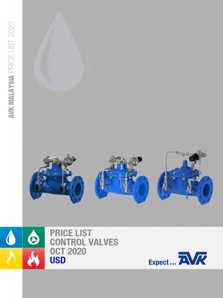 AVK Malaysia Control Valves Price List 2020 | PDF | Valve | Stainless Steel