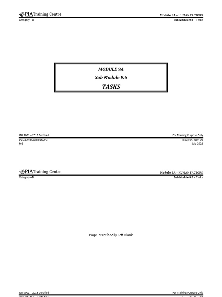 Module 9 (Human Factors) Sub Module 9.6 | PDF | Eye | Visual Impairment