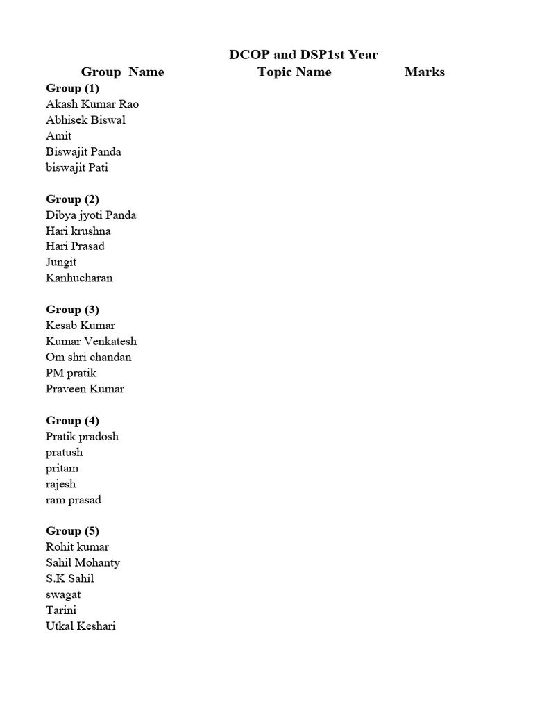 Presentation List | PDF