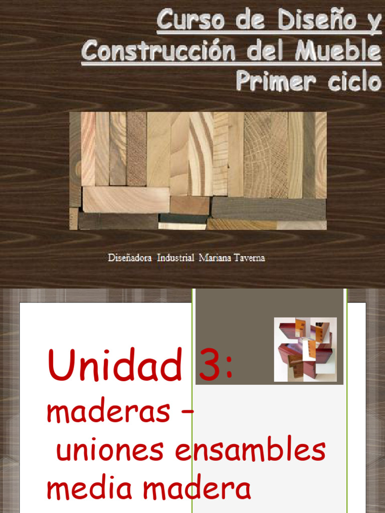 U 3 Uniones-Media Madera | PDF