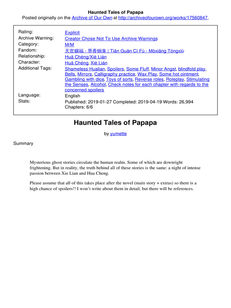 Haunted Tales of Papapa | PDF