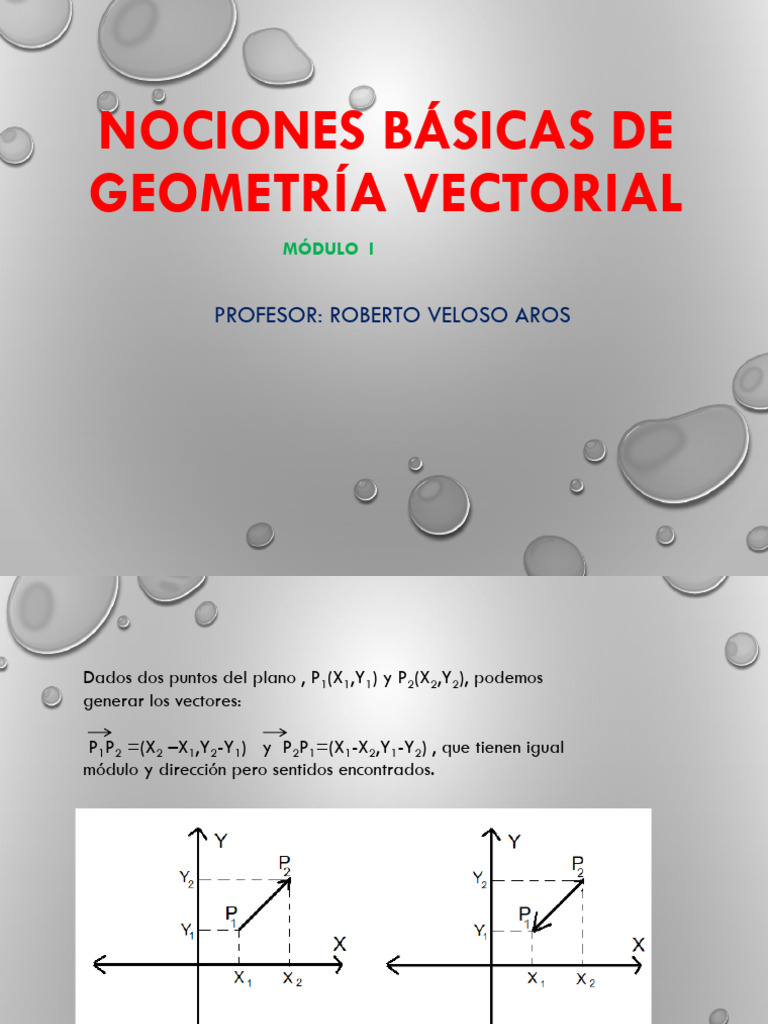 Nociones Básicas de Geometría Vectorial | PDF | Espacio vectorial ...