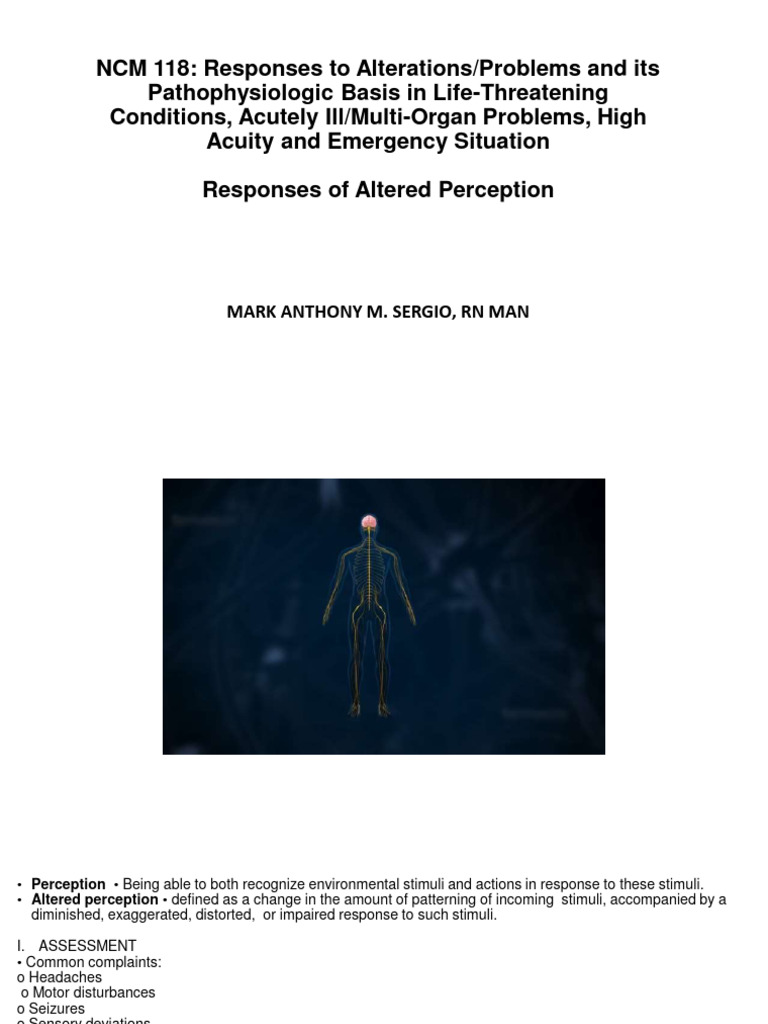 Understanding Altered Perception | PDF | Science & Mathematics