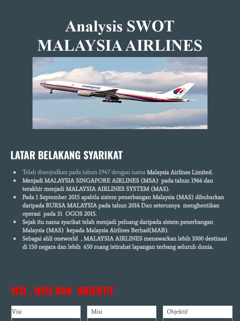 Analisis SWOT Malaysia Airlines From Sara | PDF