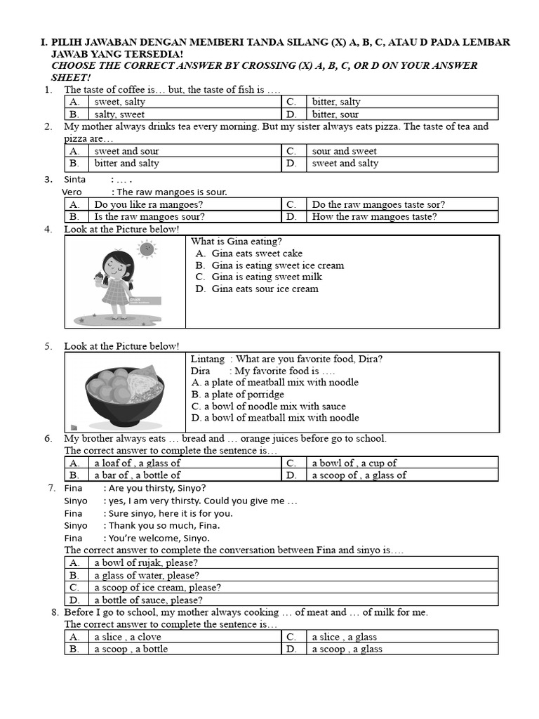 SAS English | PDF | Taste | Food And Drink