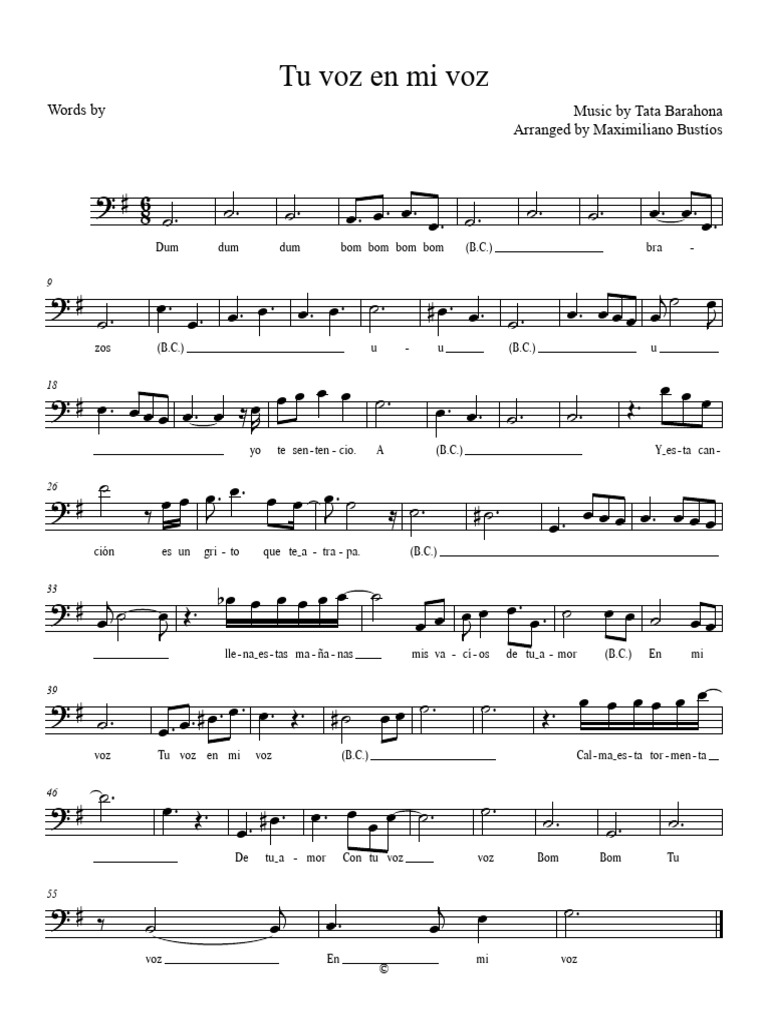 Tu Voz en Mi Voz: Letra y Música | PDF