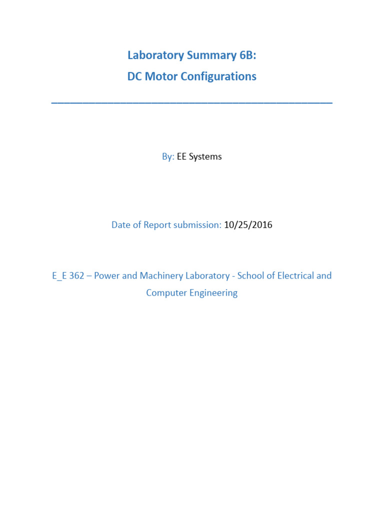 Shunt Connected DC Motor Experiment | PDF | Electric Motor | Power Supply