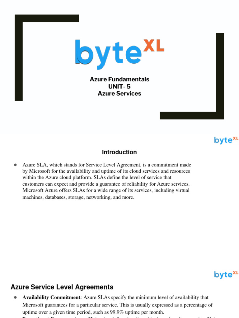 Unit 5 | PDF | Service Level Agreement | Microsoft Azure