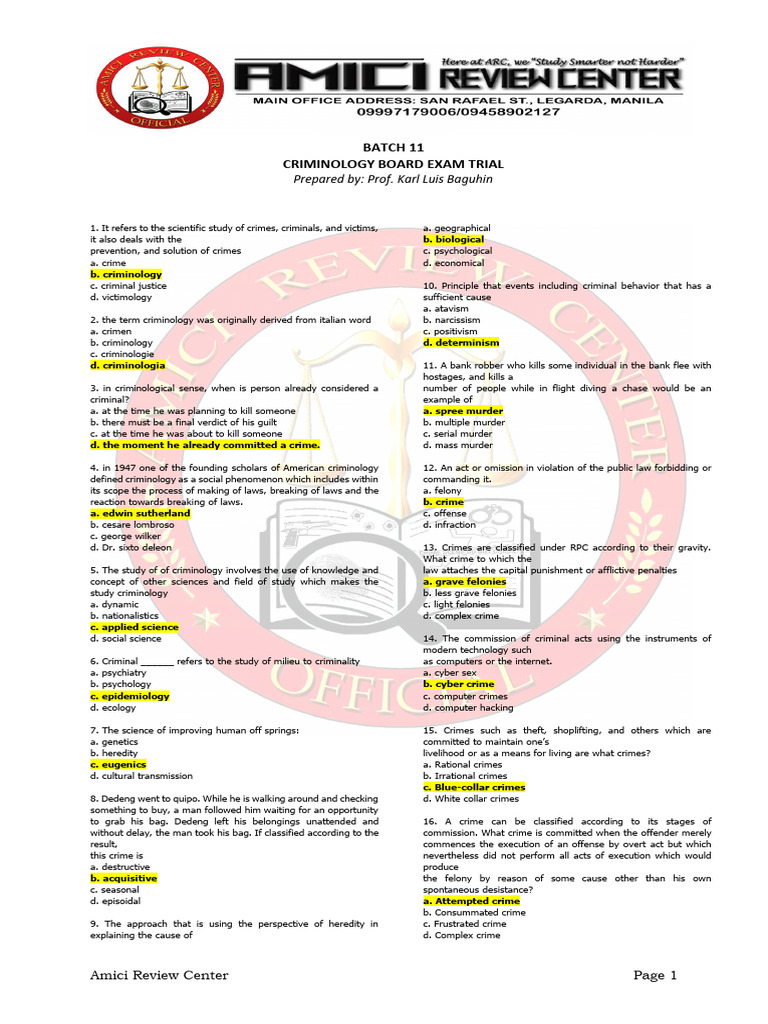 Criminology Concepts and Definitions | PDF | Criminology | Crimes