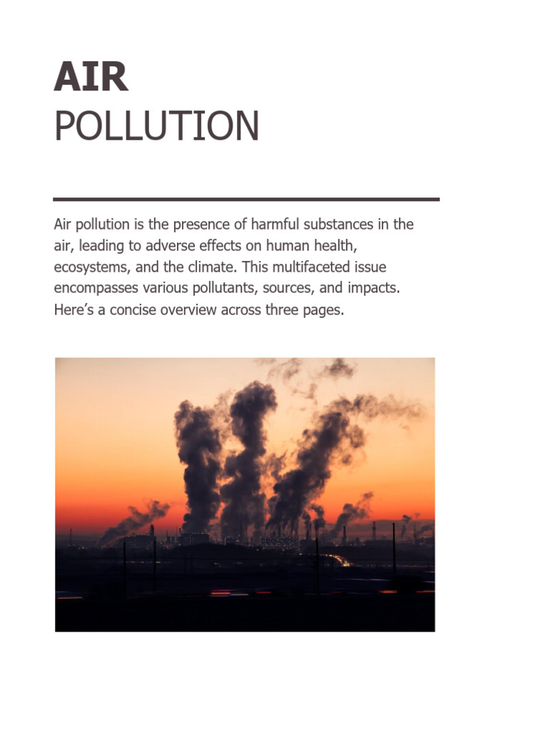 Air Pollution | PDF