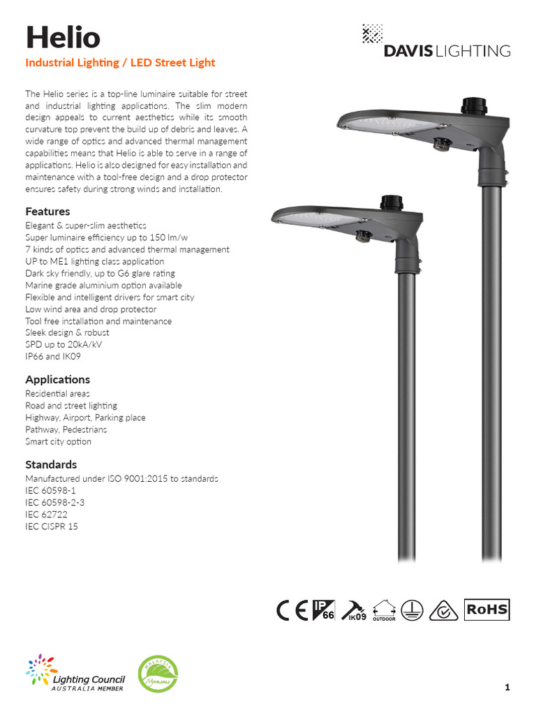 Helio-SLH-220908 (Street Lighting) | PDF | Lighting | Alternating Current