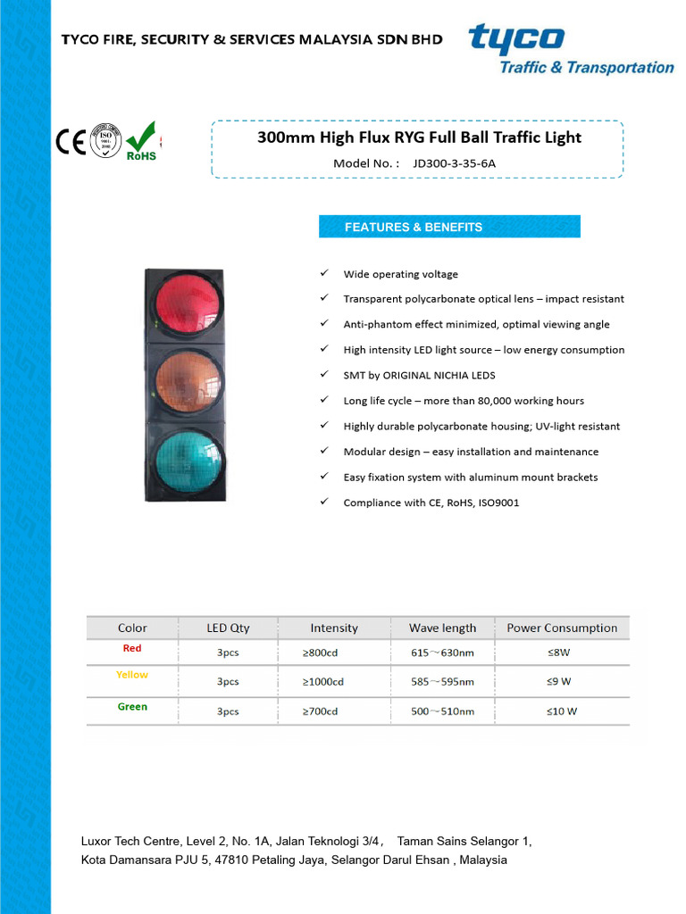 TYCO - 3x300mm HIFLUX LED | PDF | Materials Science | Electrodynamics