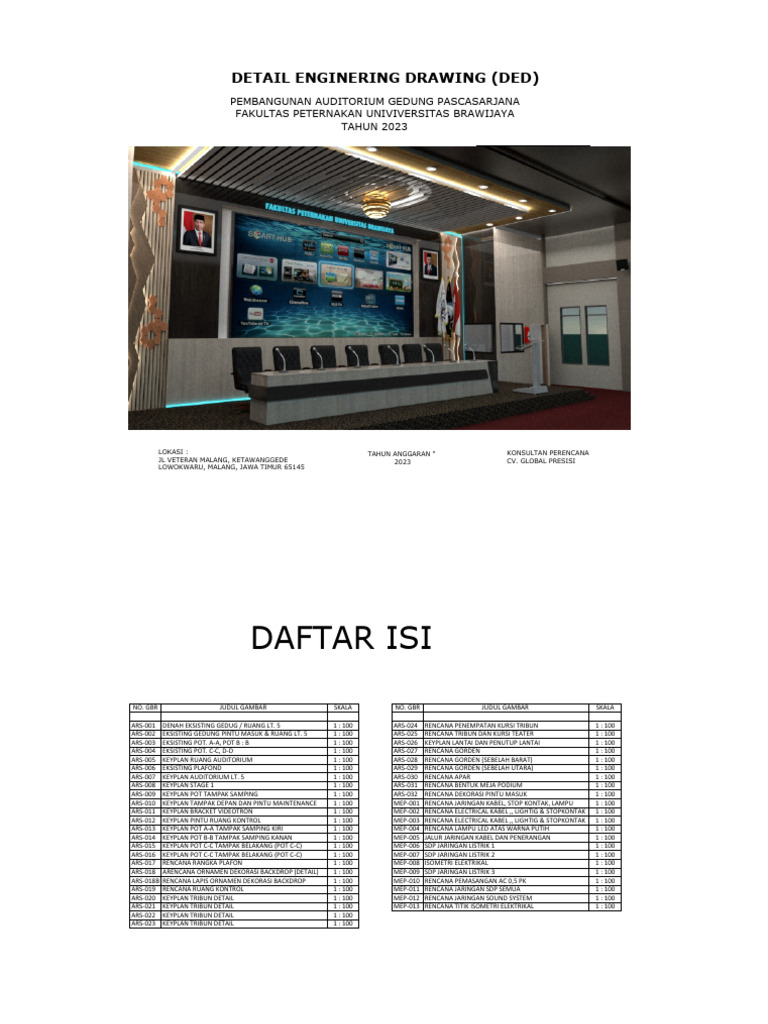 Detail Enginering Drawing (Ded) | PDF