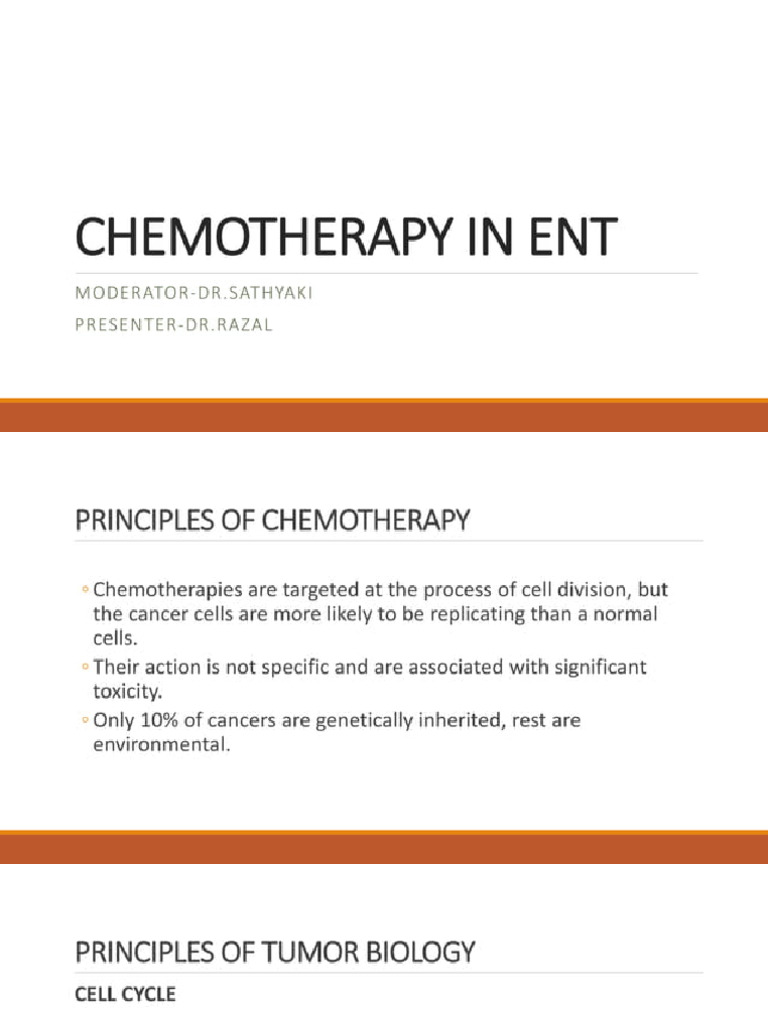 Chemotherapy in Ent | PDF