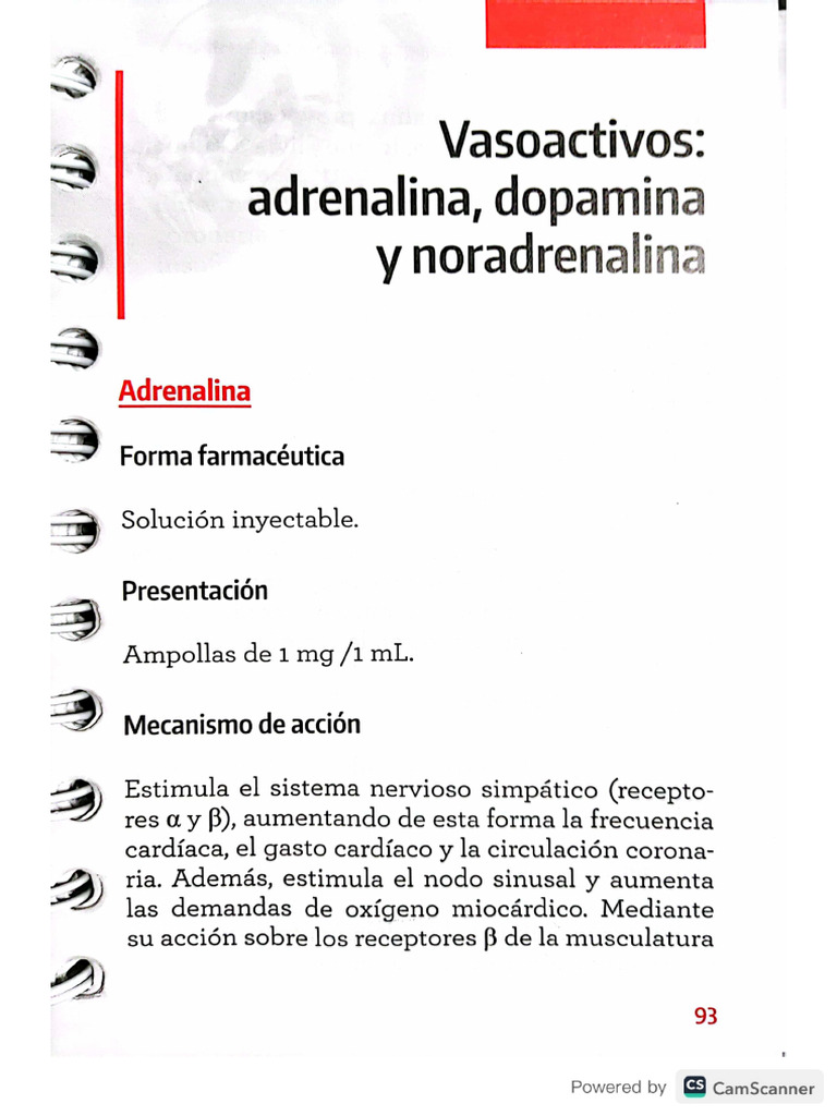 Medicamentos Vasoactivos, Inotropicos y Vasodilatadores Mas Utilizados ...