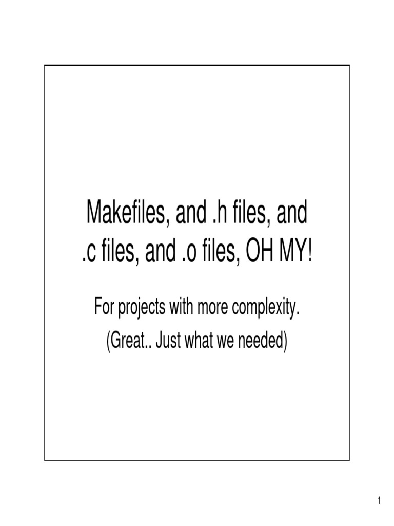 Lecture Makefile Pdf Information Technology Object Oriented Programming