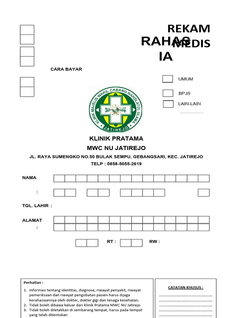 RM Pasien Rujukan Internal | PDF