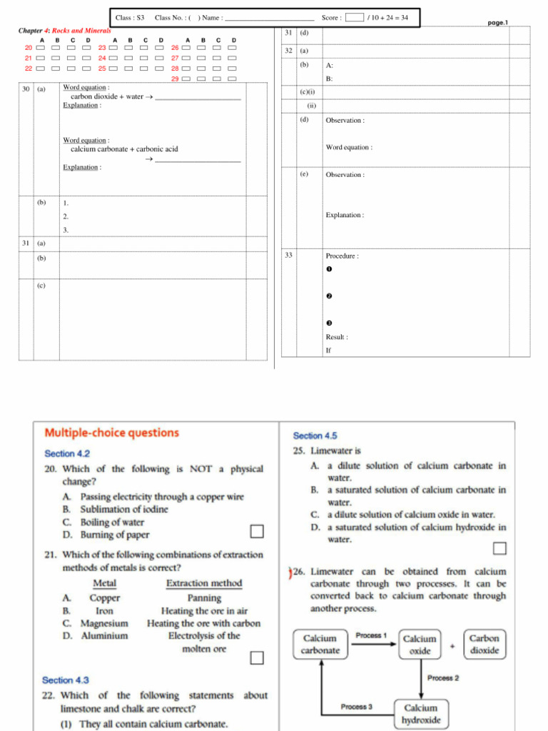 Chem Chapter 4 Excercise | PDF